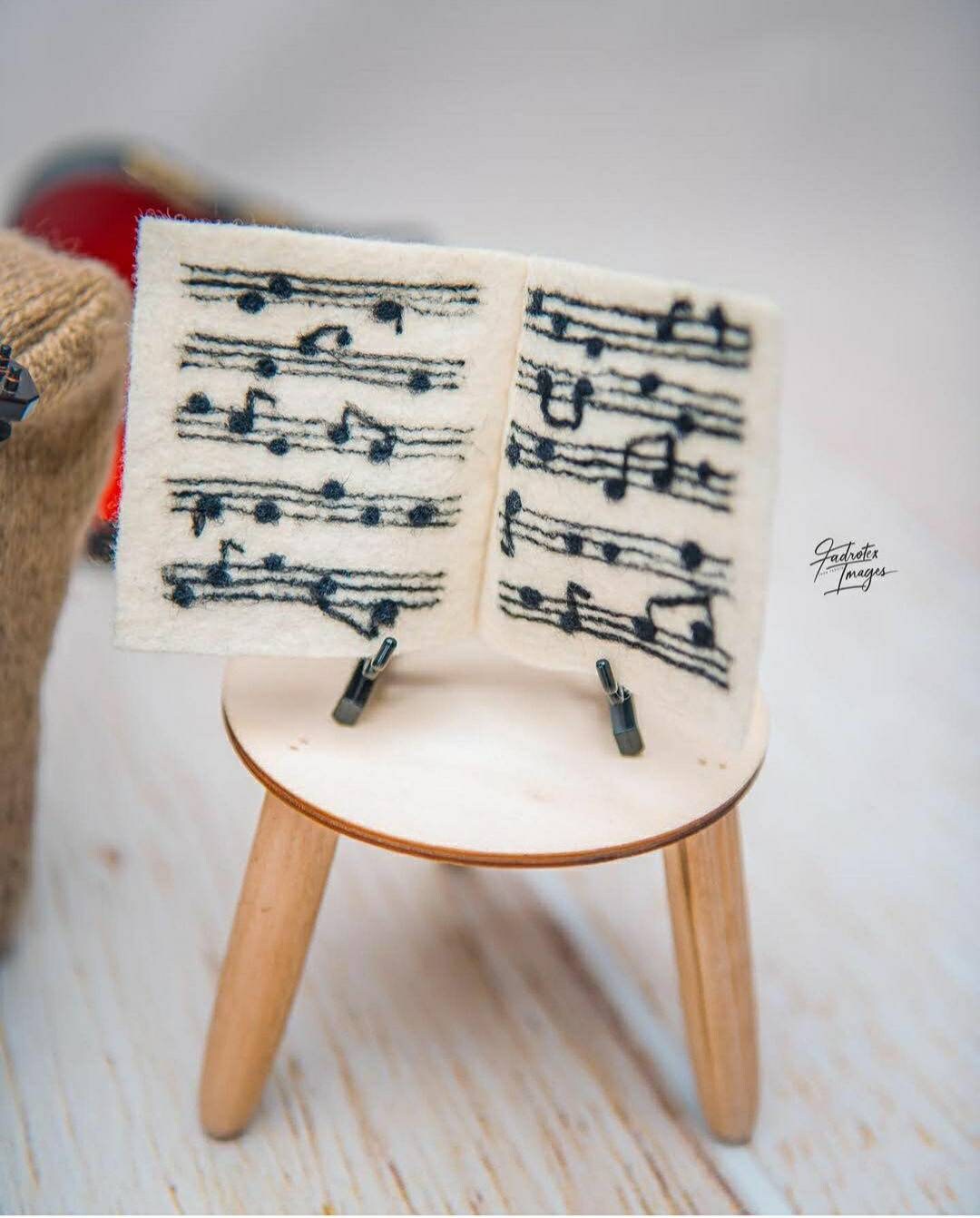 Felted Music Notes Baby Felted Violin&bow Sheet Music Newborn | Etsy