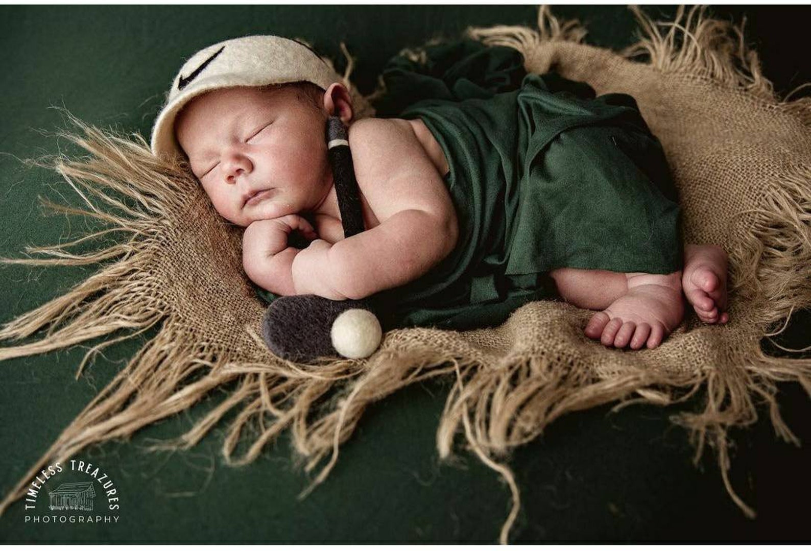 Newborn Felted Golf Set Felt Golf Club Golf Ball Newborn Golfer Felted ...