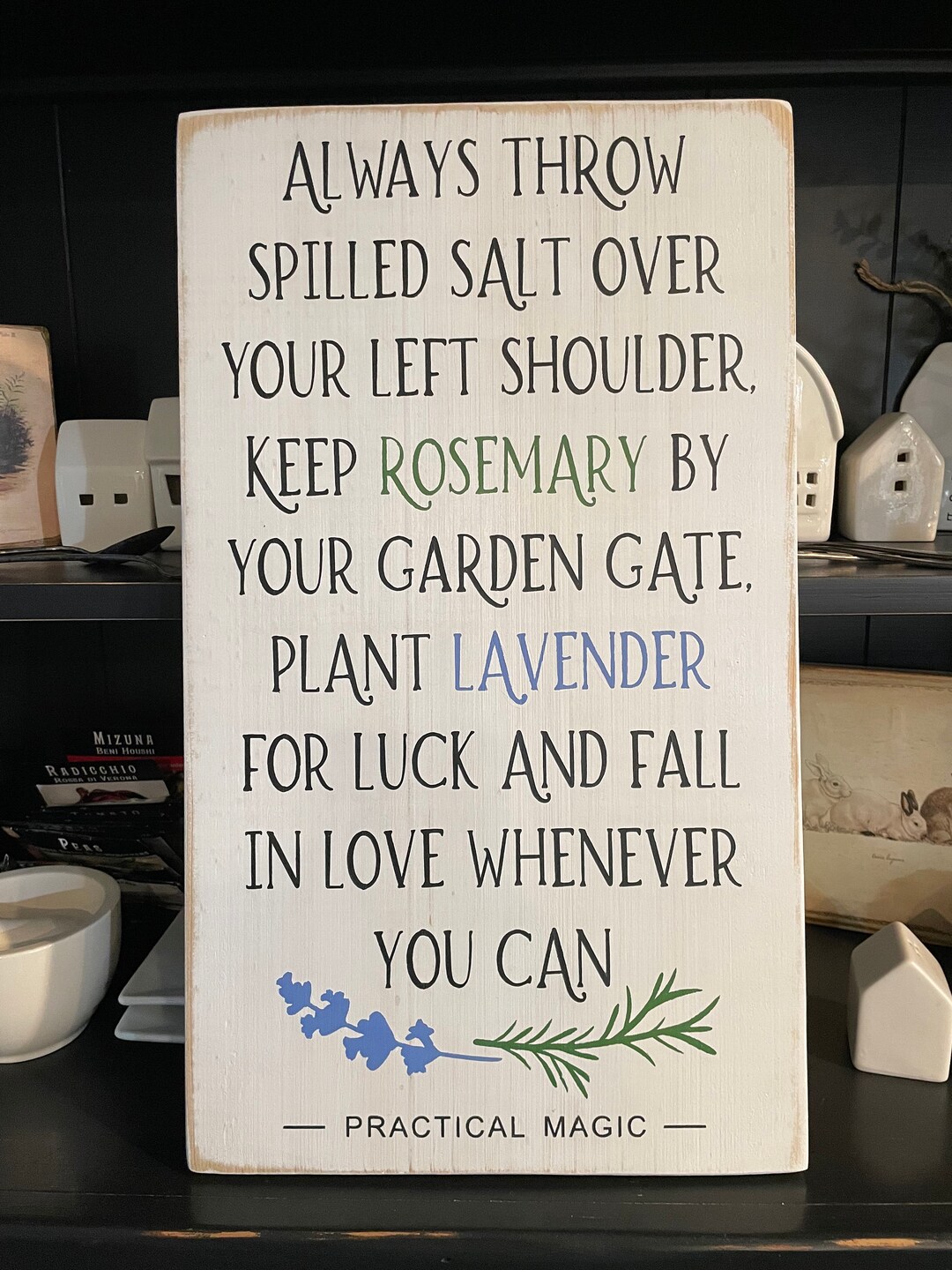 Practical Magic Sign: Hand-painted Distressed Wood Decor - Etsy