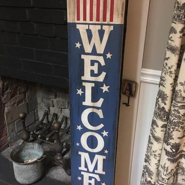 Patriotic Welcome Signs - Etsy