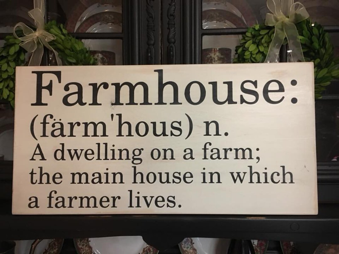 Handpainted "farmhouse" Sign - Etsy