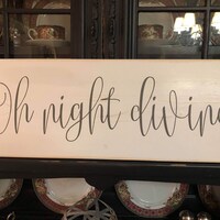 O Holy Night Sign, Christmas Signs, Nativity Religious Christmas Wall ...