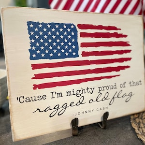 Old Ragged Flag/ Johnny Cash - Etsy
