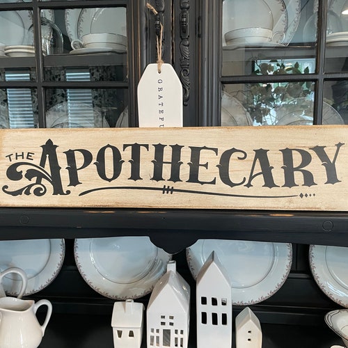 Custom Apothecary Wood Sign Farmhouse Decor Rustic Modern - Etsy