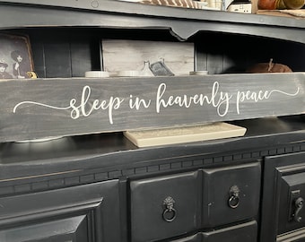 Sleep in Heavenly Peace Wood Sign 20 X 48 More Colors Holiday Home ...