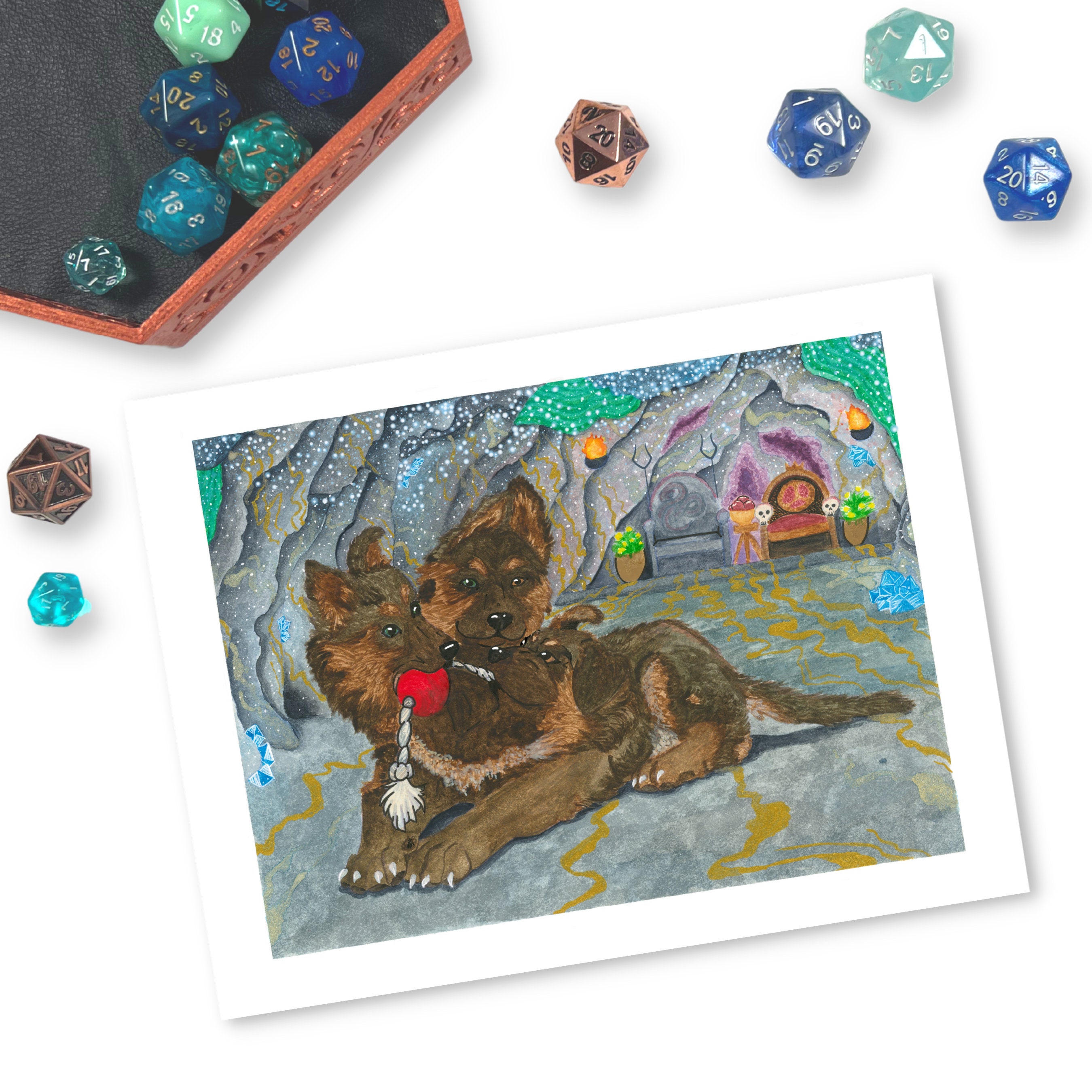 Cerberus Greek Mythology Mythical Creature Watercolor Art Print - Etsy