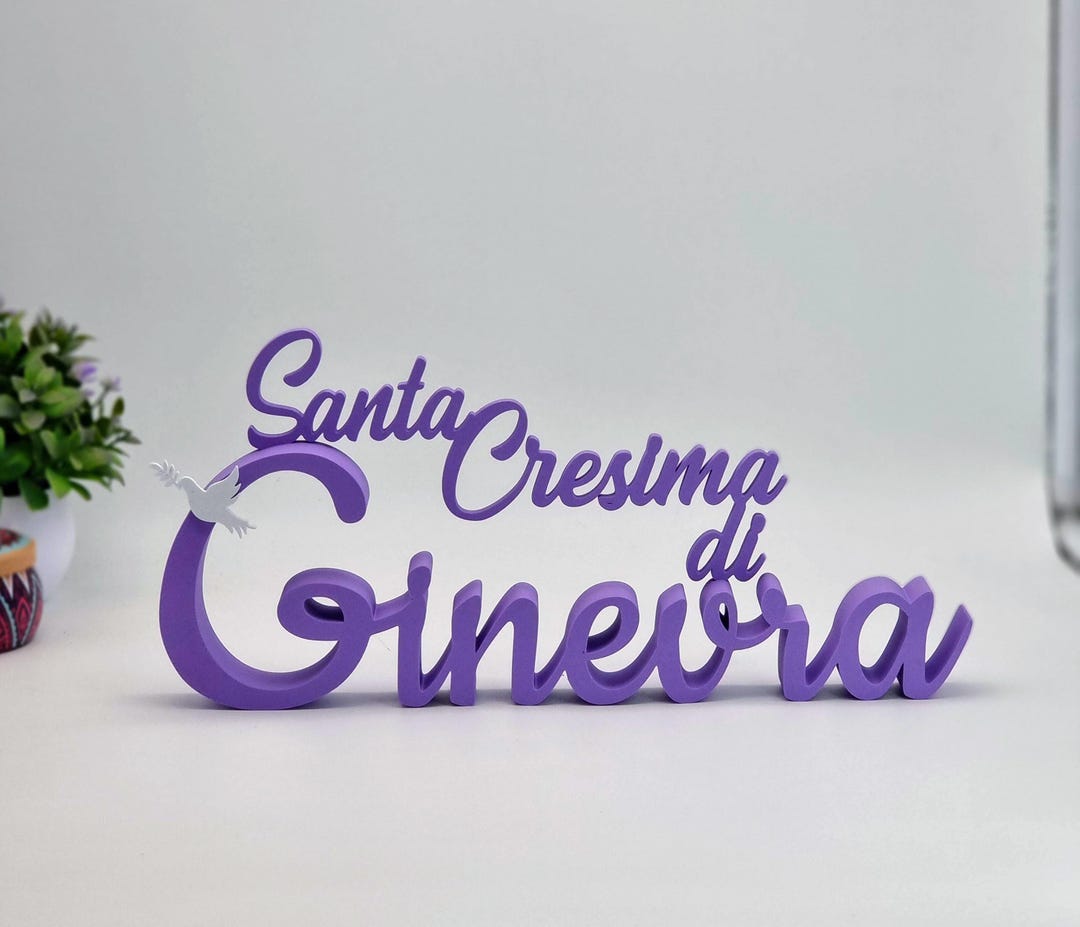 Holy Confirmation Personalized 3D Printed Name for Table, 3D Writing ...