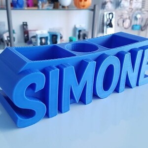3D Printed Personalized Name Pen Holder, Gift Idea, Pen Holder, Desk ...