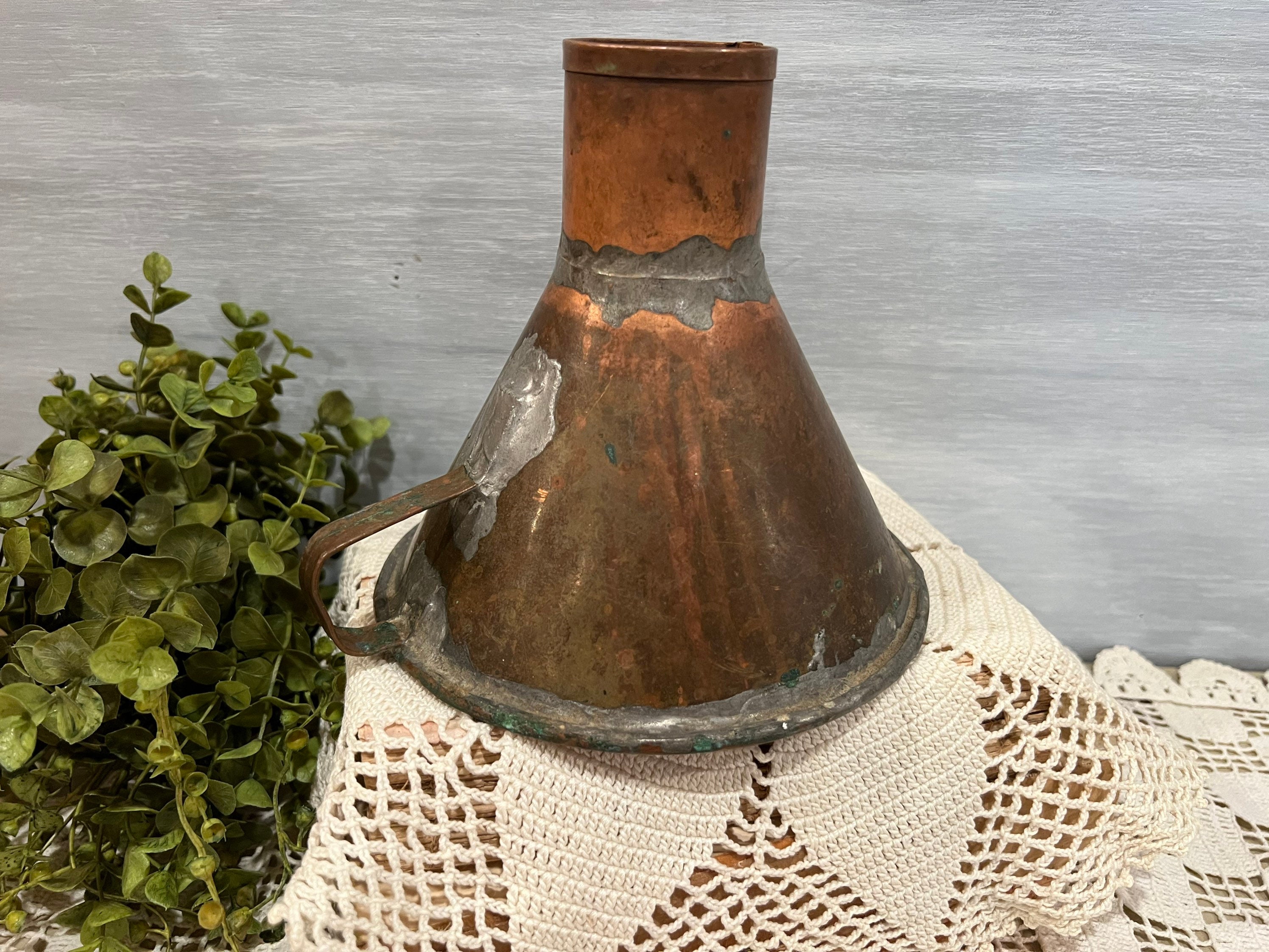 Antique Cooper Funnel, Flange, Moonshine. Great Patina and Size Great ...