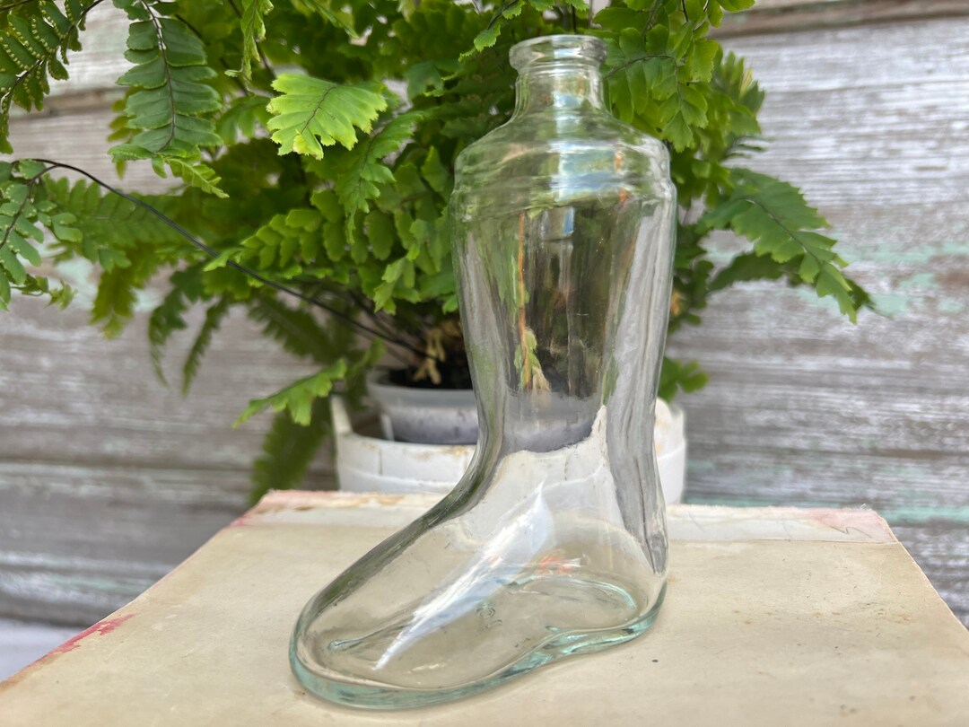 Vintage Clear Glass Boot Cologne/bottle Avon Collection - Etsy