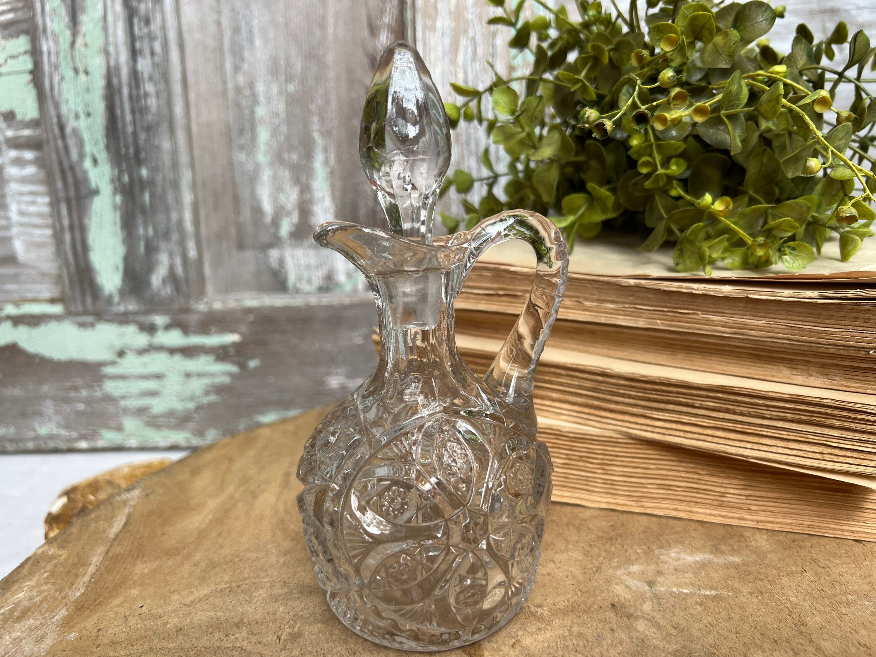 Vintage Glass Crystal Cruet Jar. - Etsy