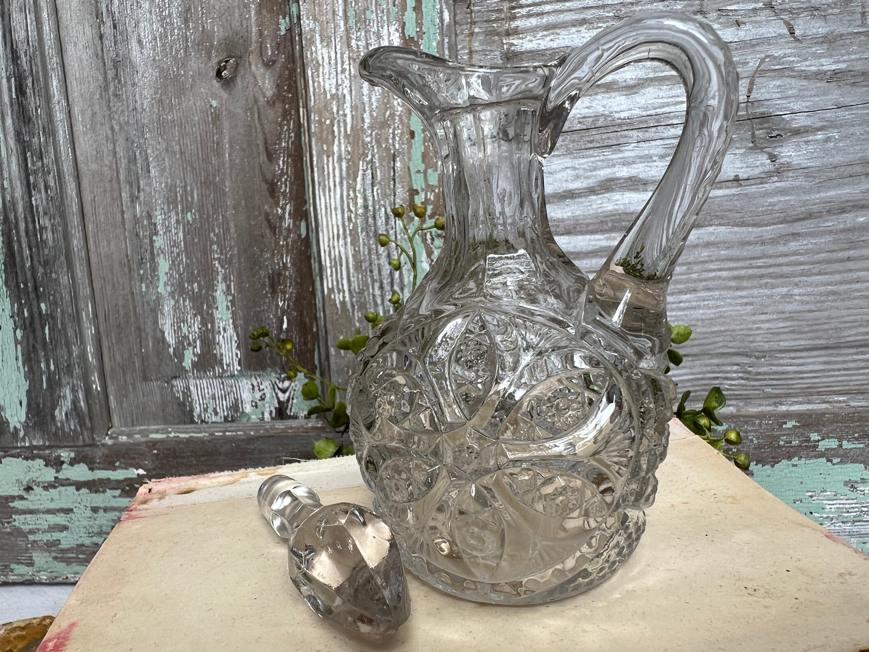 Vintage Glass Crystal Cruet Jar. - Etsy