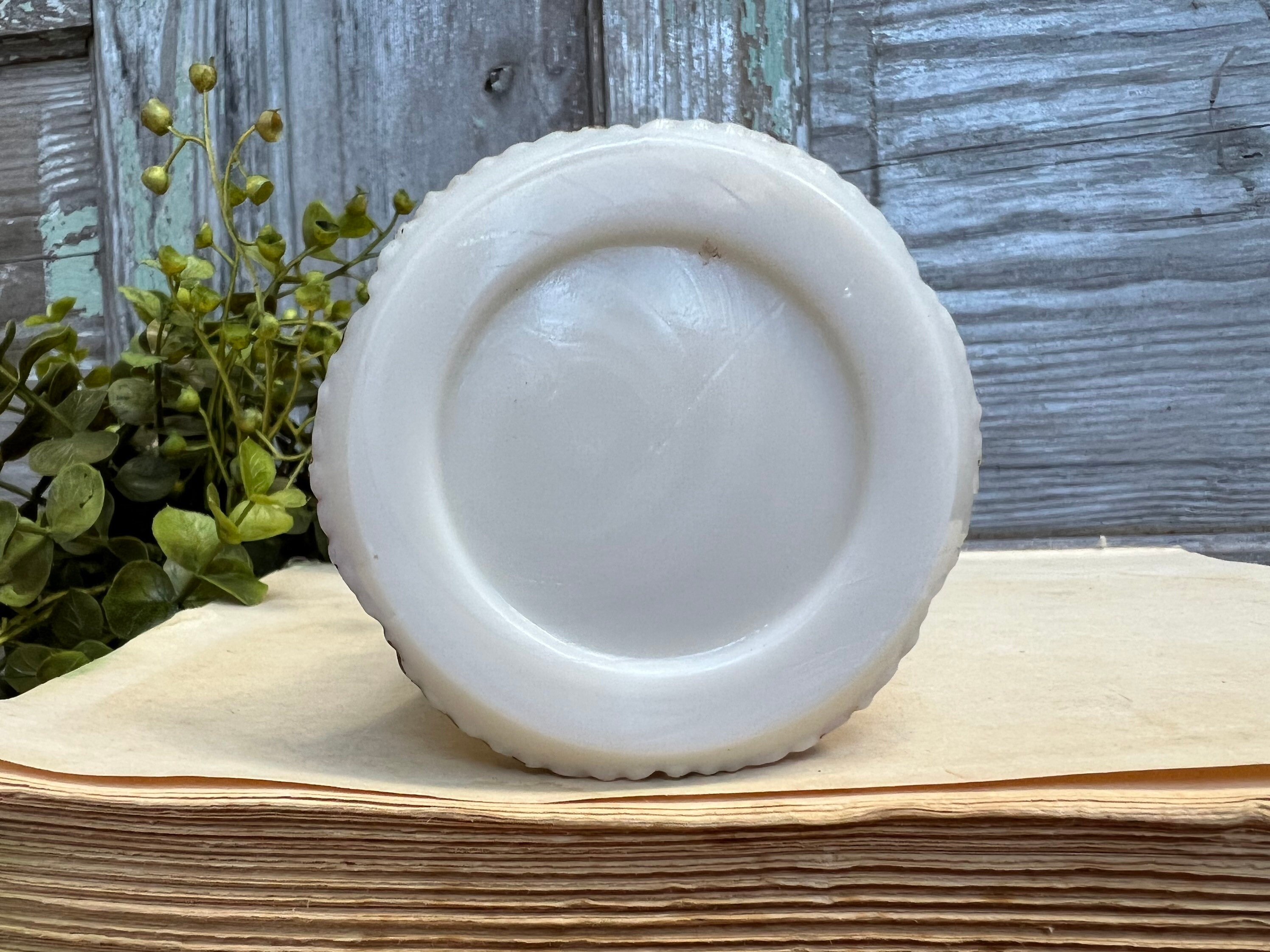 Vintage Miniature Milk Glass Oil Lamp. - Etsy