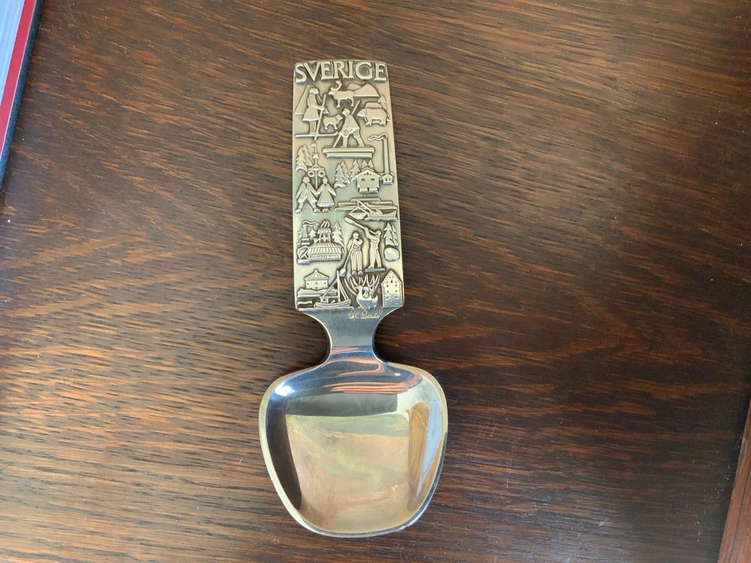 Lovely Swedish Souvenir Spoon From Sverige Sweden Engraved Signed - Etsy