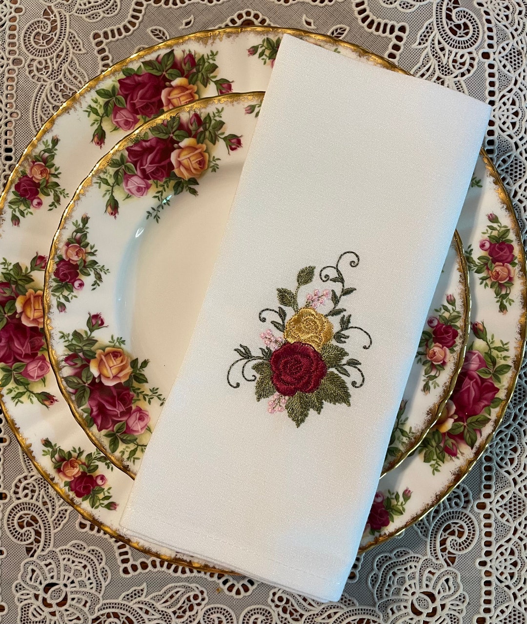 Old Country Roses two Rose Bouquet Complement Your Royal Albert China ...