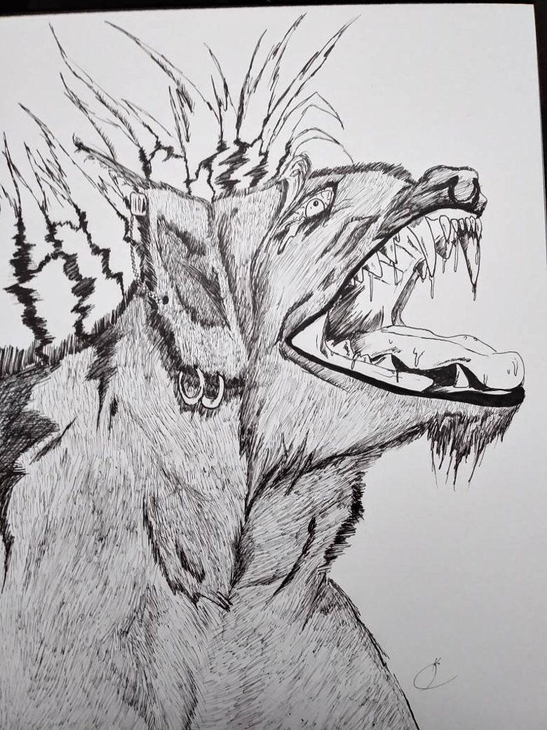 Punk Rock Hyena - Etsy