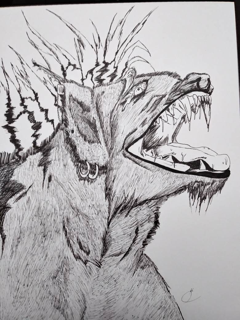 Punk Rock Hyena - Etsy