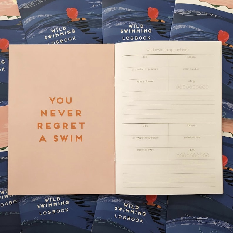 Sea Swimming Logbook Wild Swimmer Gift Wild Swimming Notebook Sea ...