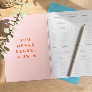 Sea Swimming Logbook Wild Swimmer Gift Wild Swimming Notebook Sea ...