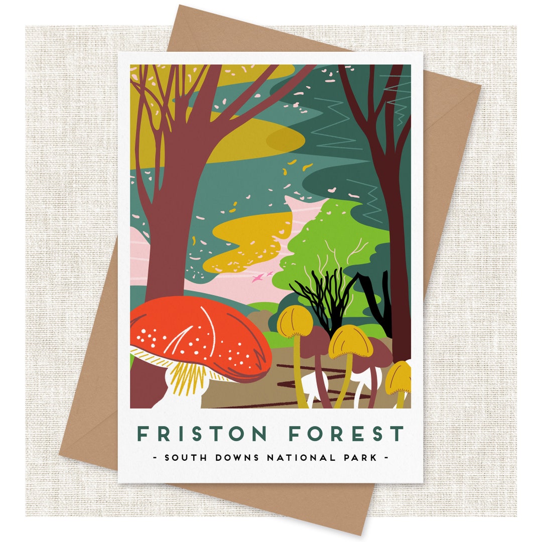 Friston Forest Card Landscape Card Wildlife Card Woodland Card - Etsy
