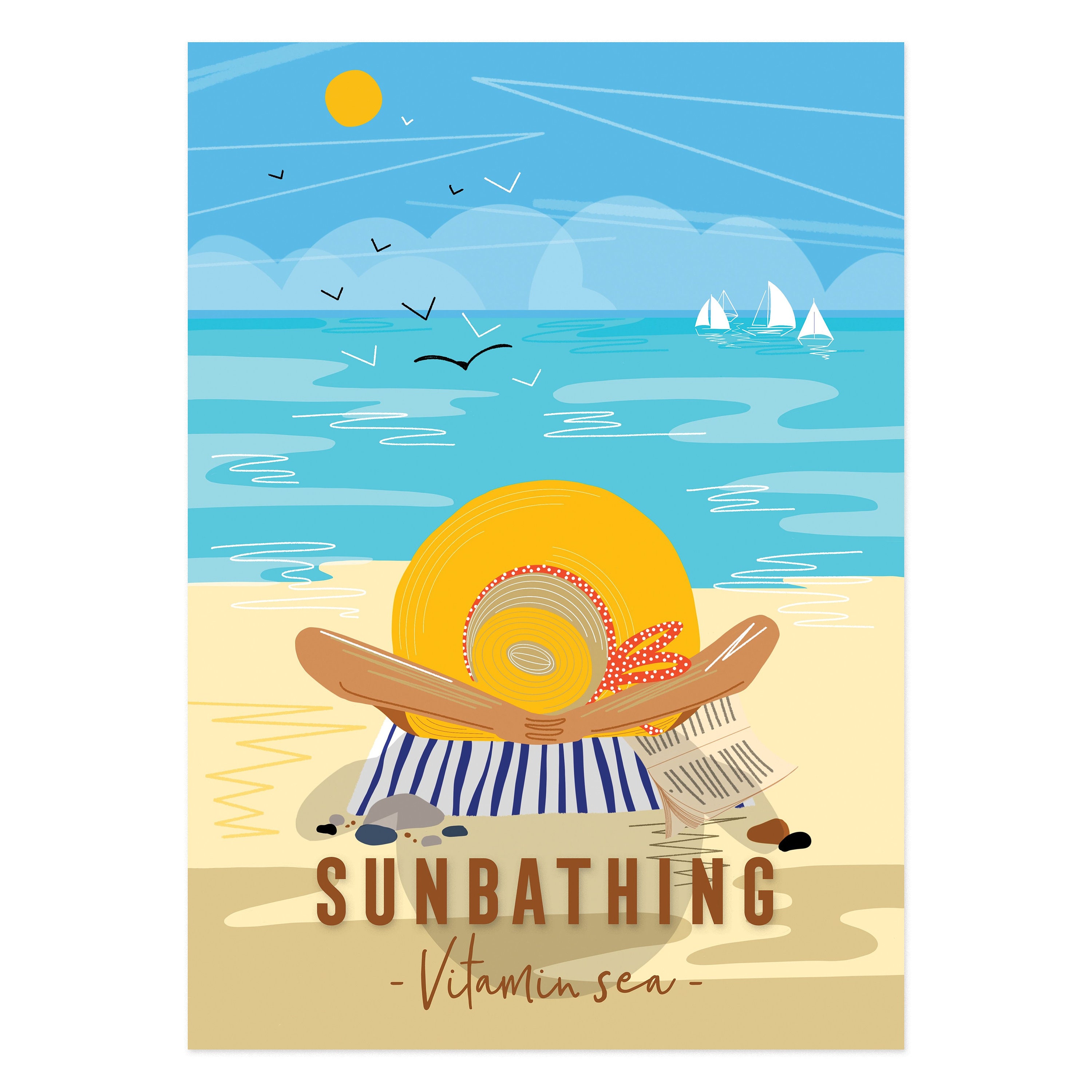 Sunbathing Poster Print - Etsy