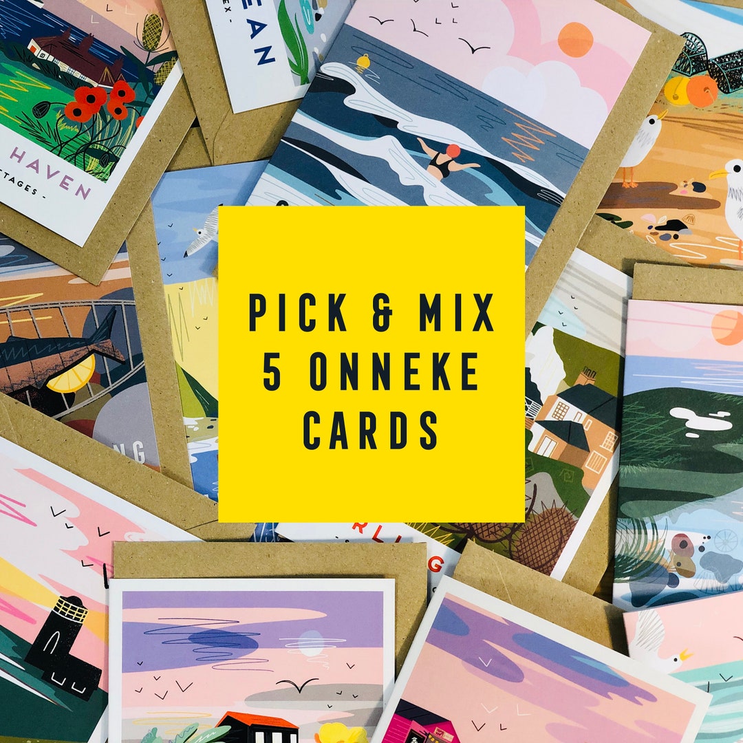 Coastal Cards Seaside Card Set Landscape Cards Pick and Mix Onneke ...