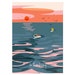 To the Buoy Sea Swimming Poster Print A4 and Mini Print A5 Wanderlust ...