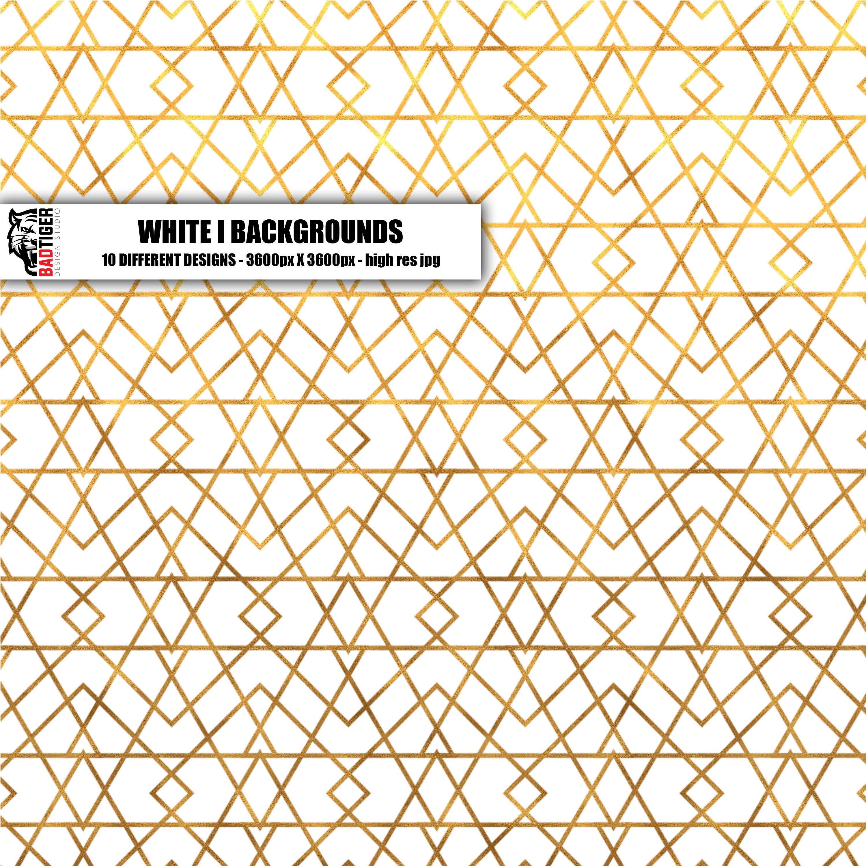 White Gold Pattern Damask Texture Digital Paper, Gold Pattern Scrapbook ...
