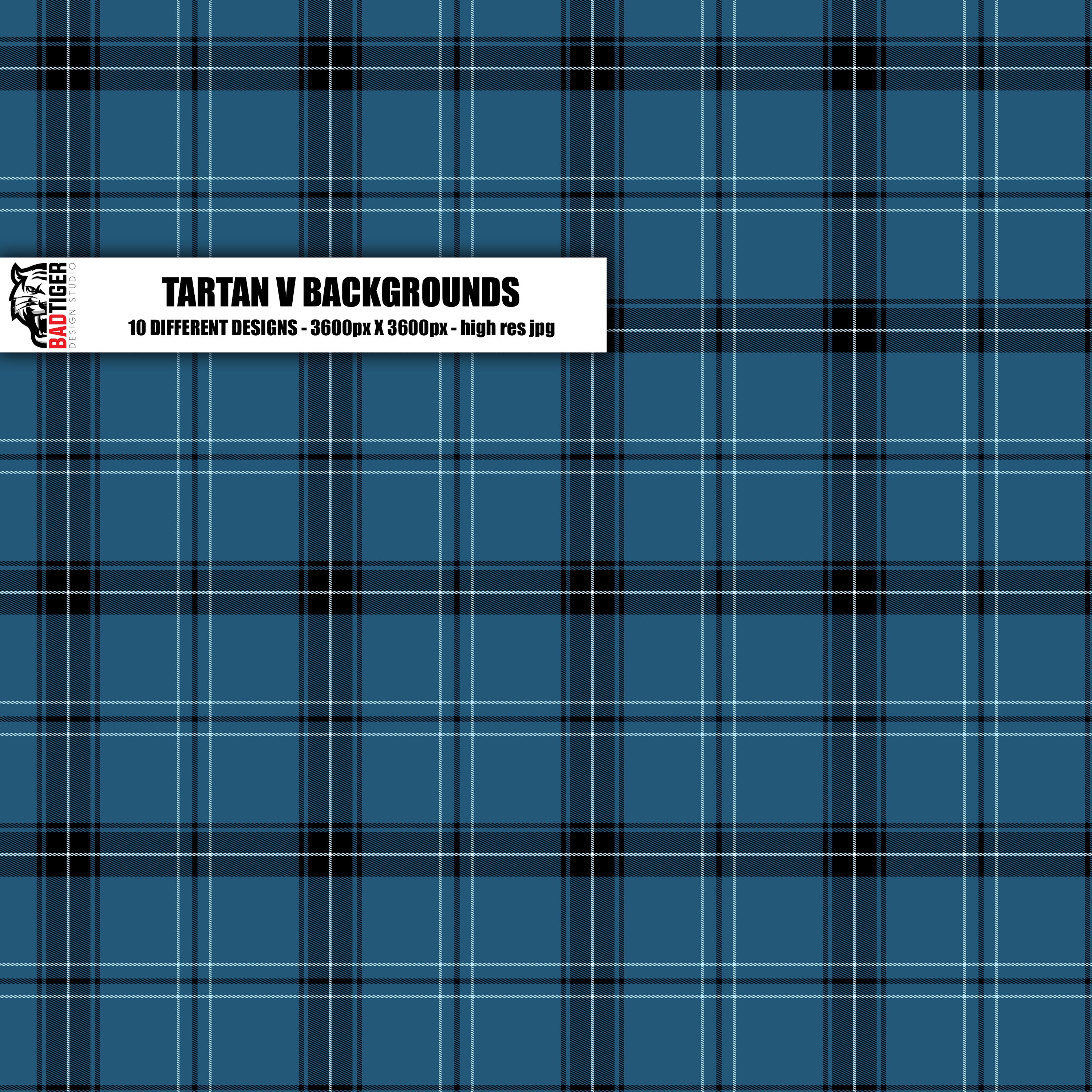 Denim Blue Red Tartan Digital Paper, Tartan Scrapbook Paper, Digital ...