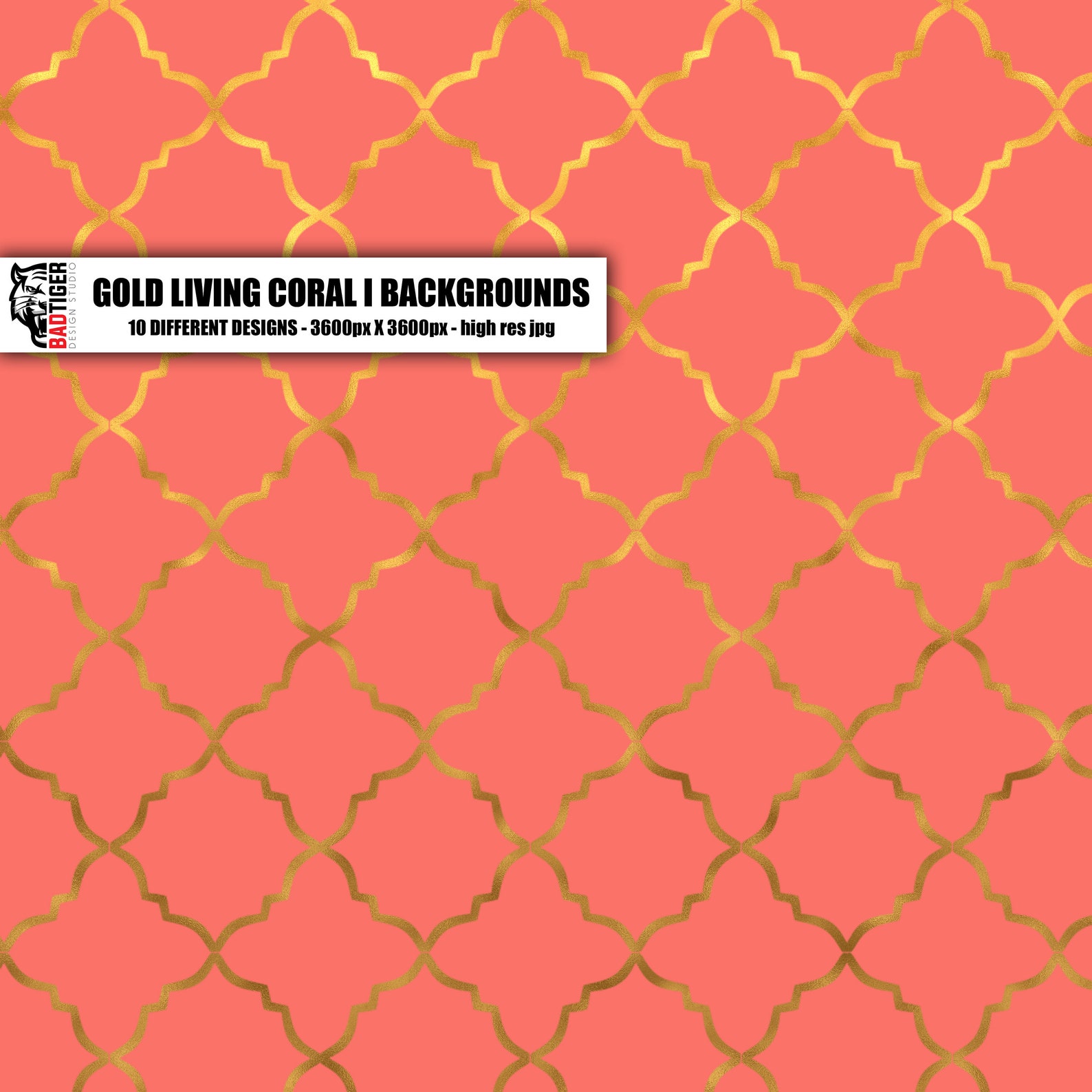 Coral Digital Paper, Coral Cardstock, Coral Texture Digital Paper, Gold ...