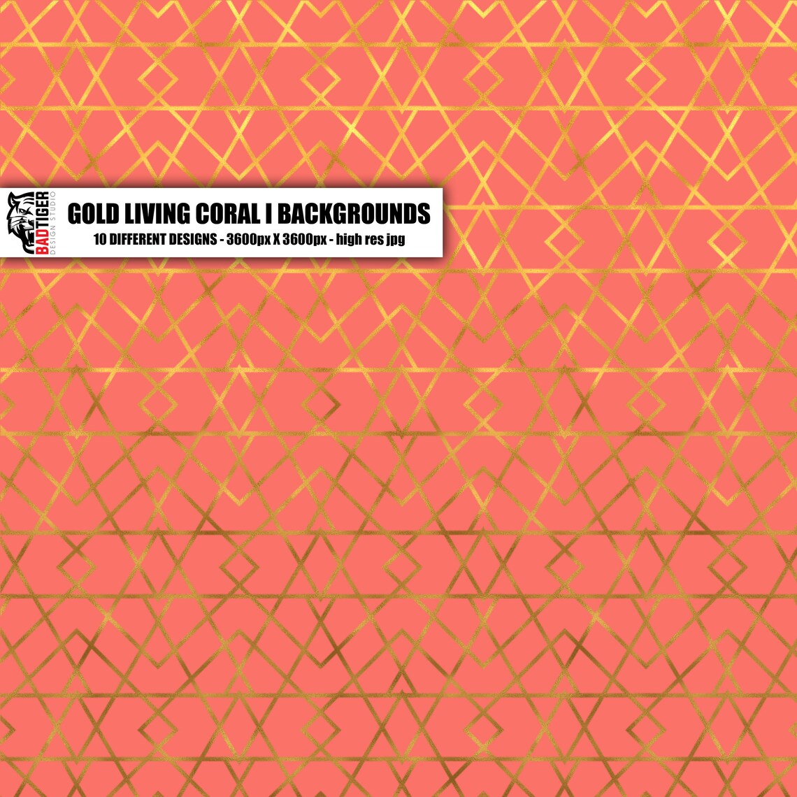 Coral Digital Paper, Coral Cardstock, Coral Texture Digital Paper, Gold ...