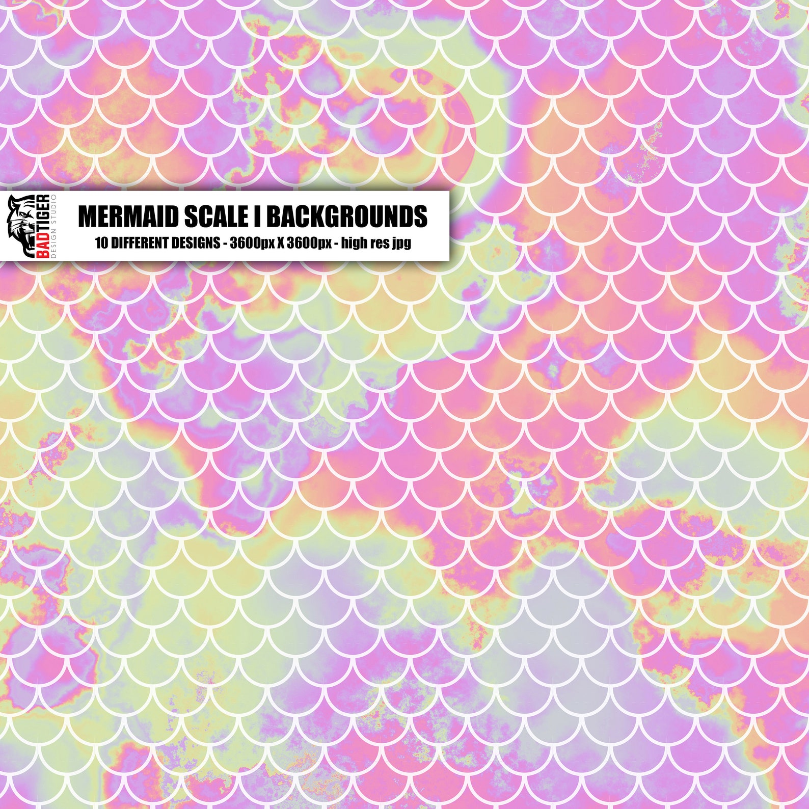 Iridescent Rainbow Mermaid Scales Digital Paper Mermaid - Etsy