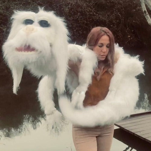 Winking AND Blinking Falkor Inspired Shoulder Puppet-made to - Etsy