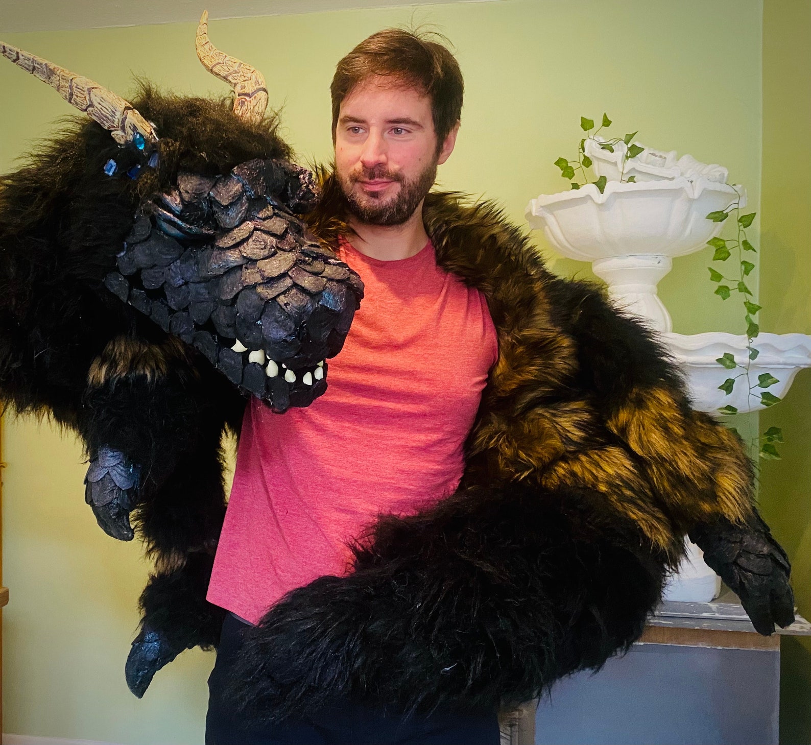 Smoke Breathing, Blinking, Dragon Puppet Commission - Etsy