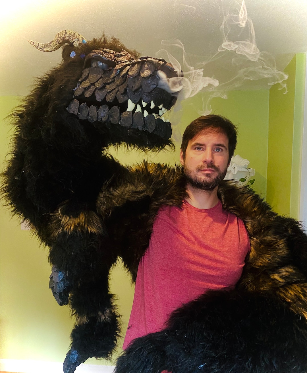 Smoke Breathing, Blinking, Dragon Puppet Commission - Etsy