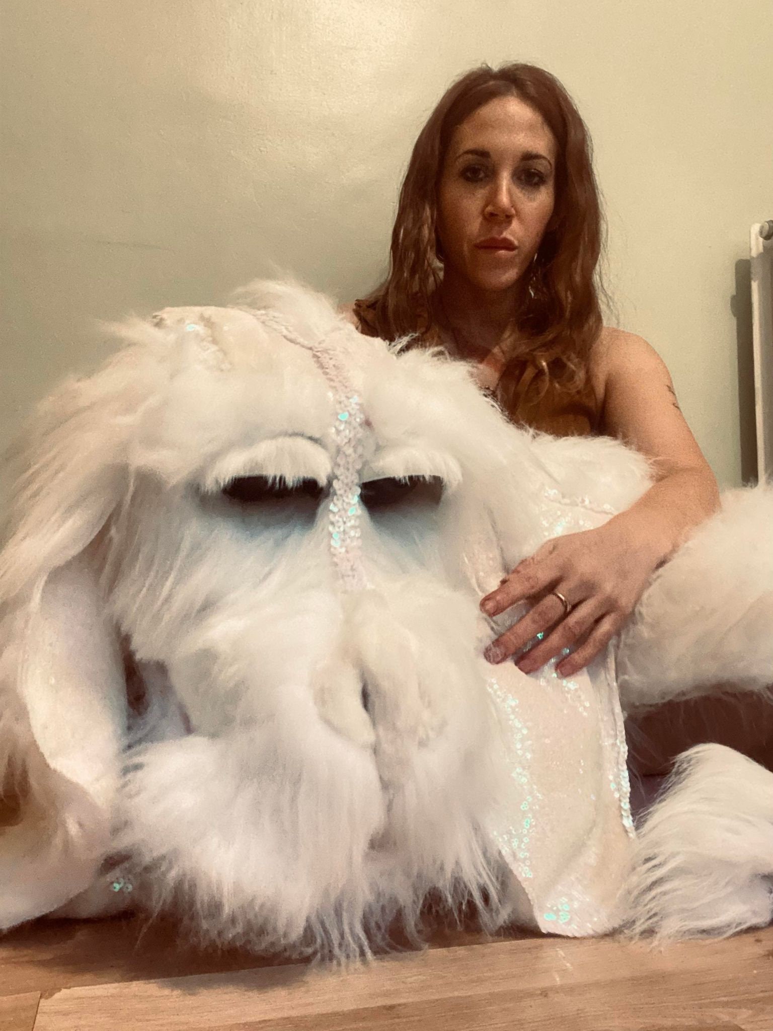 Winking AND Blinking Falkor Inspired Shoulder Puppet-made to Order - Etsy