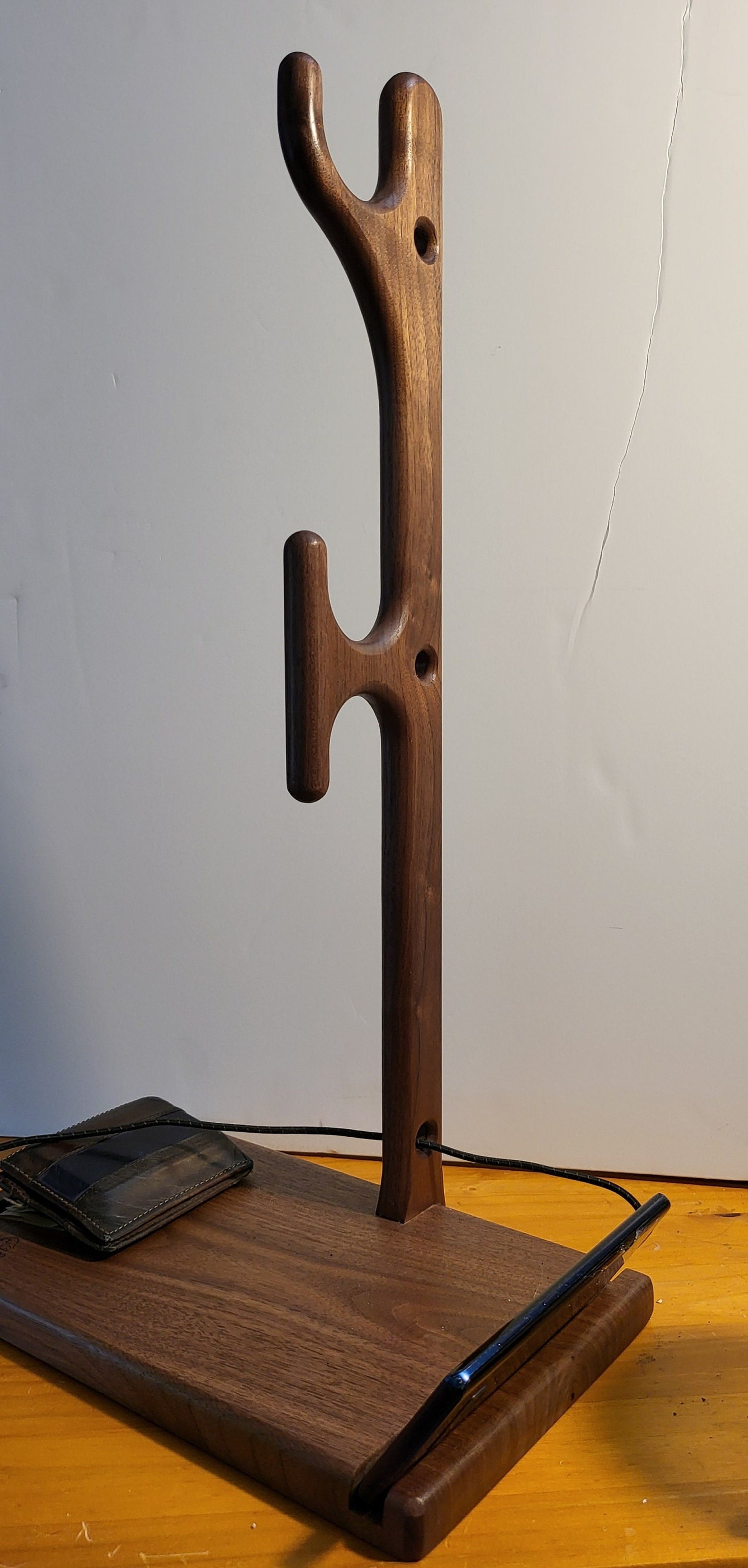 Custom Wood CPAP Machine Bedside Stand Base W/accessory Slots for Phone ...