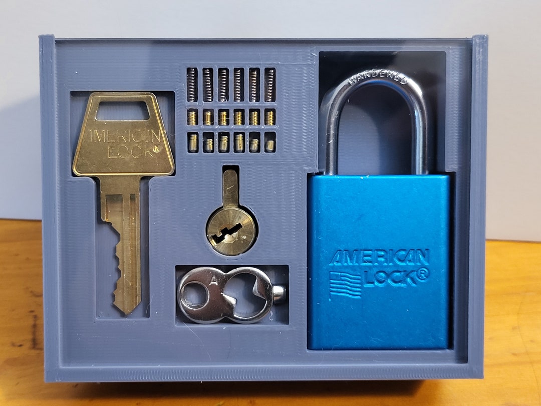 American Lock 1100 Exploded View Lock Shelf Desk Display Mount Pick ...