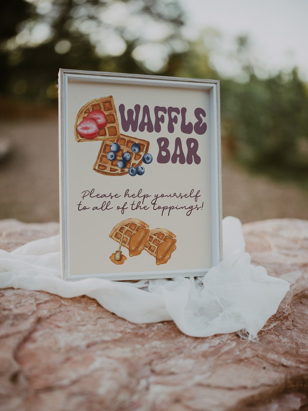 Waffle Bar Display Download, Printable Waffle Bar Sign, Digital ...