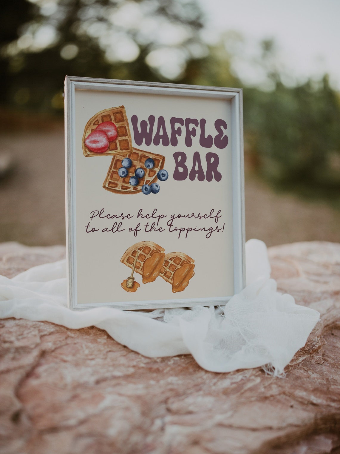 Waffle Bar Display Download, Printable Waffle Bar Sign, Digital ...