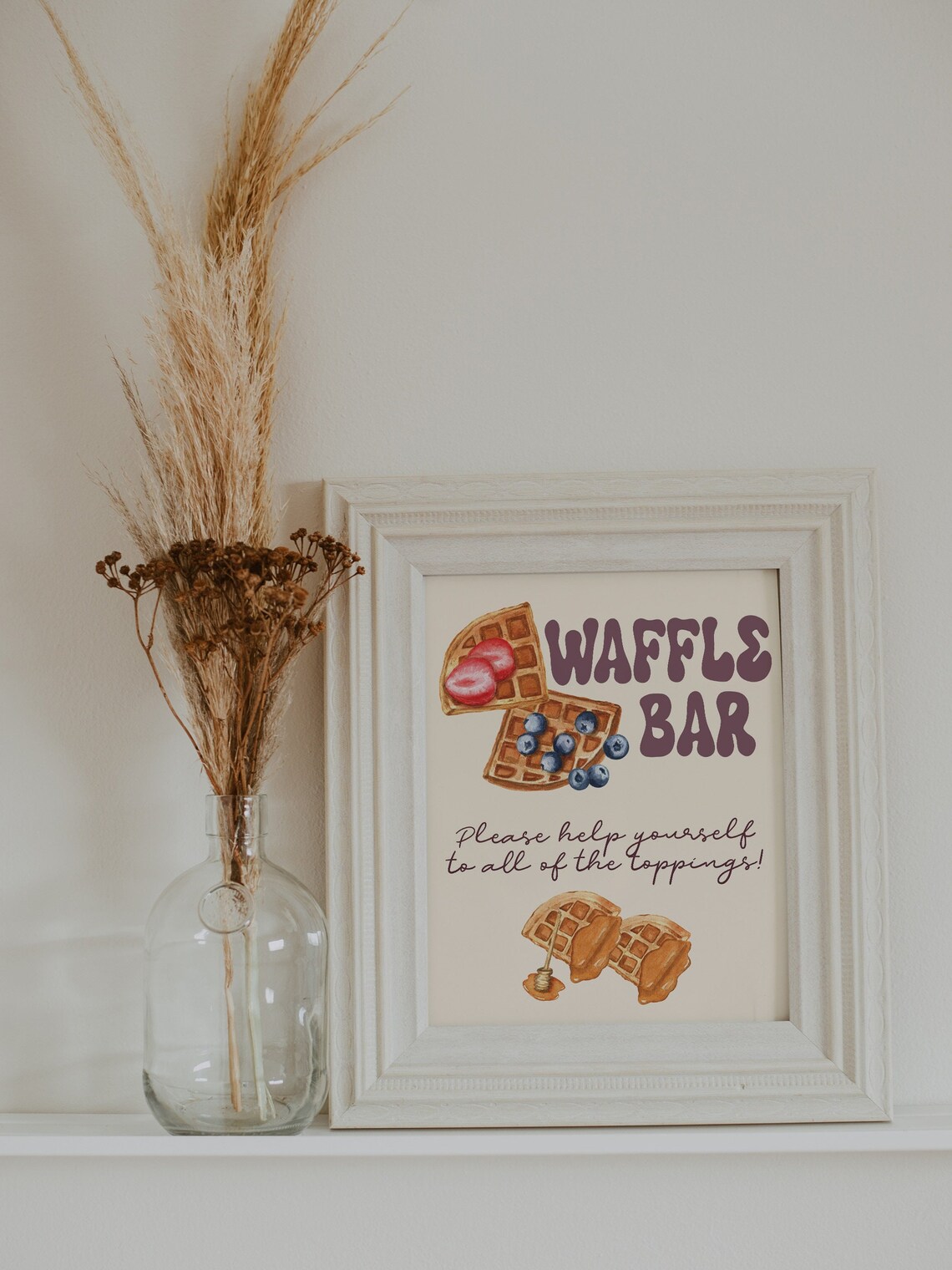 Waffle Bar Display Download, Printable Waffle Bar Sign, Digital ...