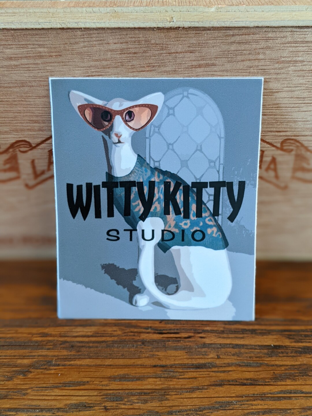 Witty Kitty Studio 3"x2" Vinyl Sticker - Etsy