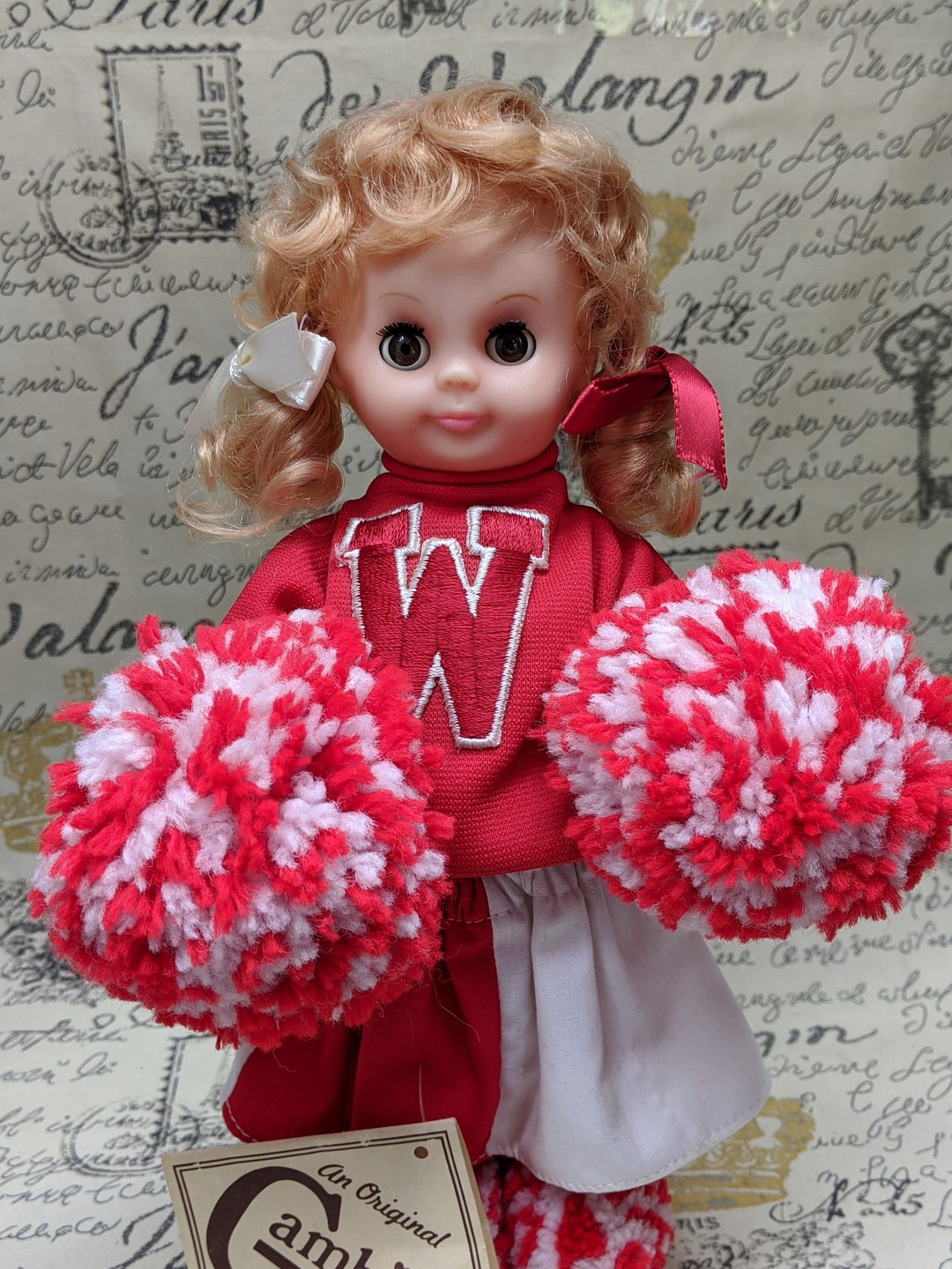 Vintage Cheerleader Gambina Doll|sally Rally Red & White|"w"|hand Made ...