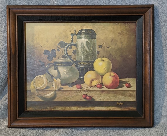 Vintage Framed Still Lifepainting Printartist | Etsy