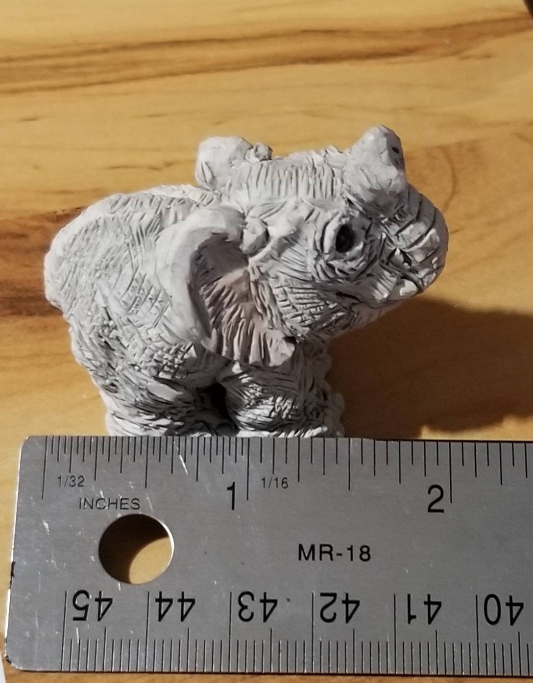Stone Critters Little's/baby Elephant/miniature Figurine/vintage ...