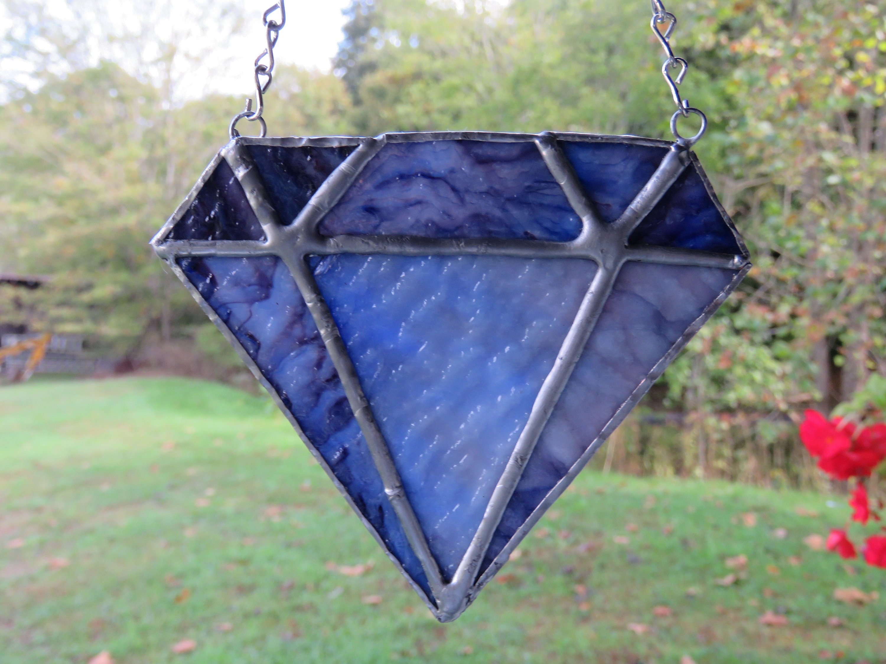 Stained Glass Gem/jewel Sun Catcher/faceted Gem Stone Sun Catcher ...