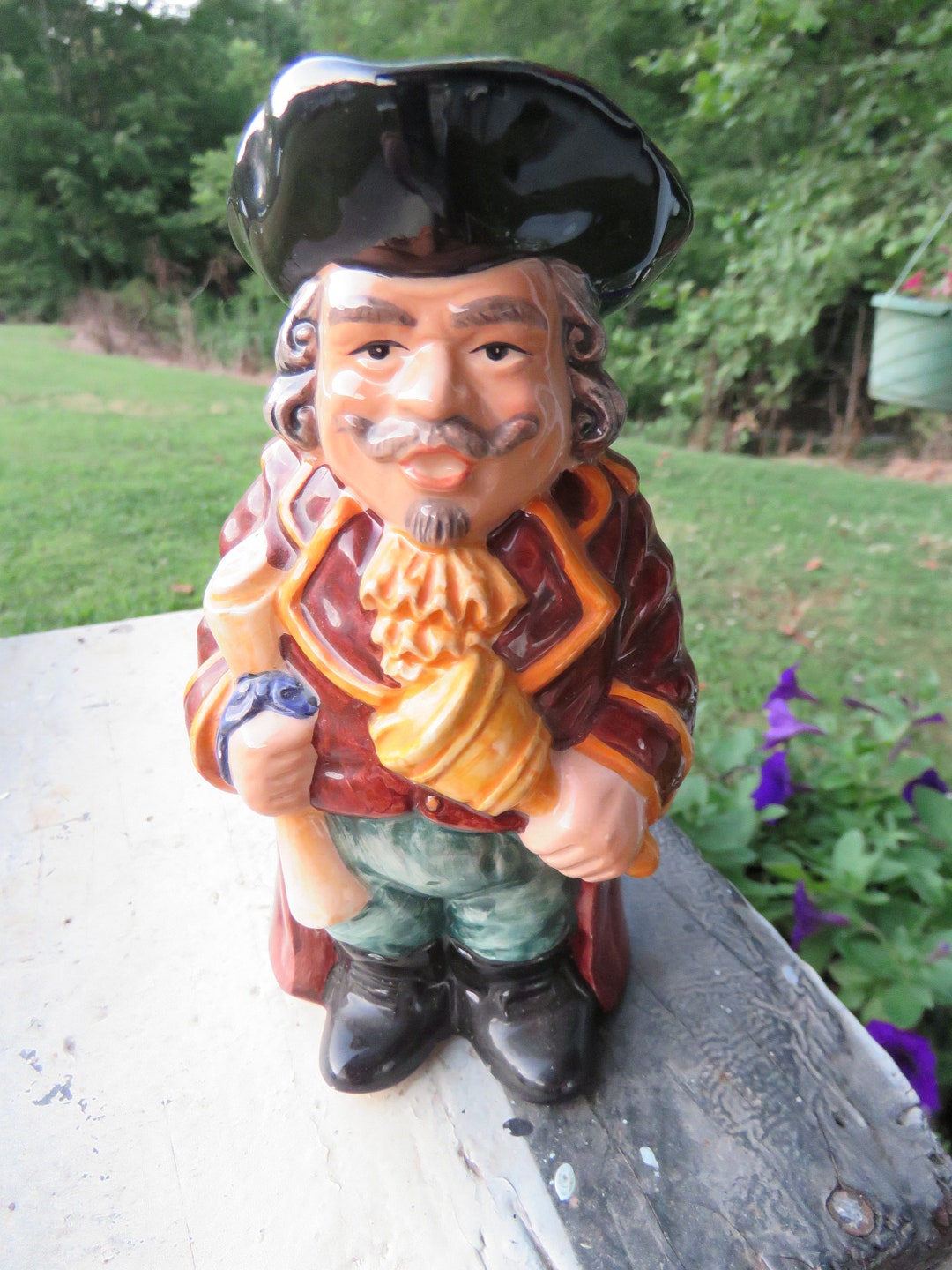 Toby Jug Style Character Milk Pitcher/colonial Man Holding Scroll and ...