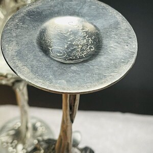 CASTOR COOPER Pewter Footed Stems Wine/water Crystal Glasses Set of 4 ...