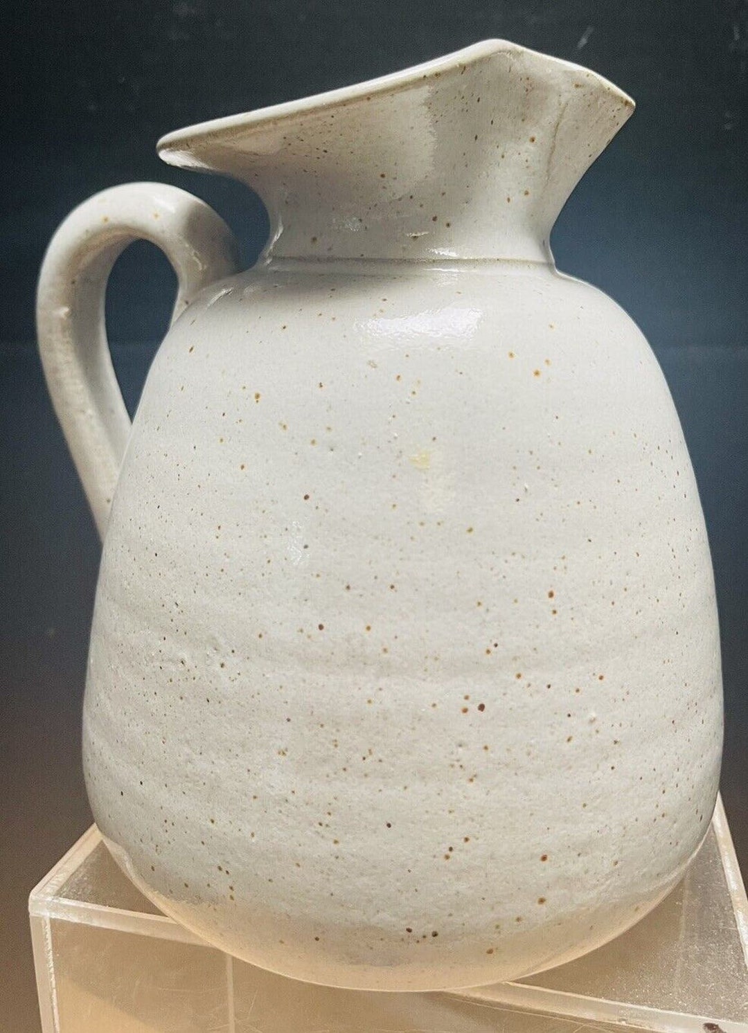 Devica Art Studio Formed Pottery Water Pitcher Glazed Signed Made in ...