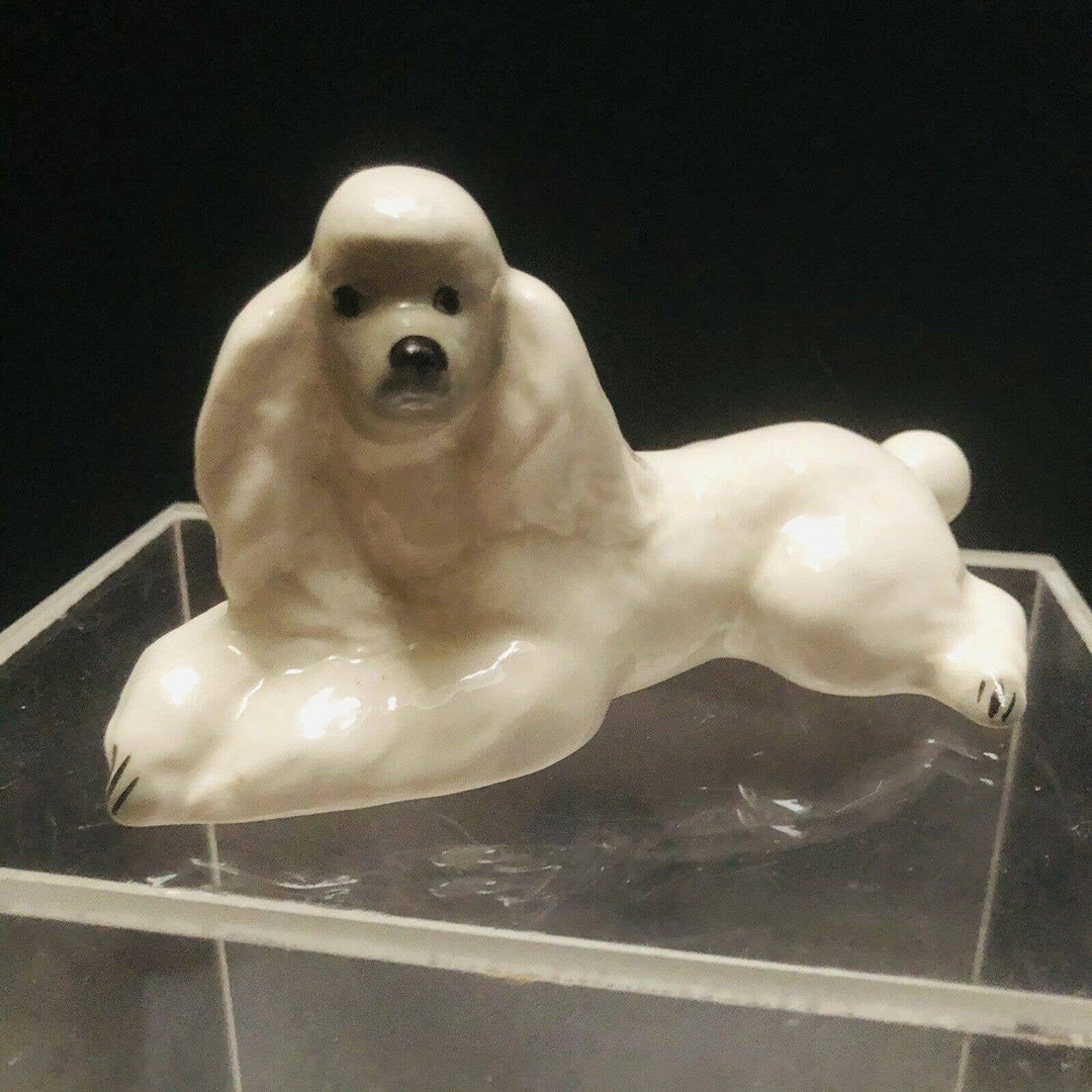 Lomonosov LFZ Porcelain White Poodle Dog Figurine Russia Made - Etsy